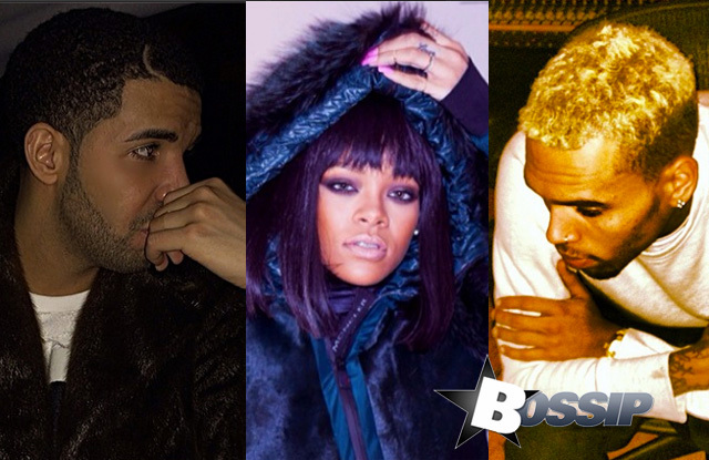 Love Triangle:: Rihanna Texting Non-Stop With Breezy While Coupled Up ...
