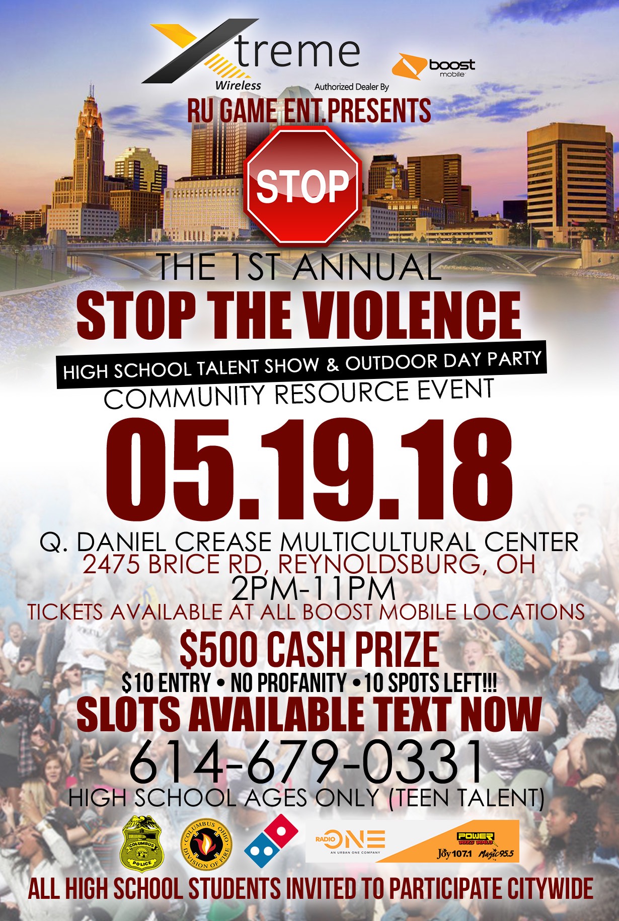 Stop the Violence Event - Saturday, May 19th - Power 107.5